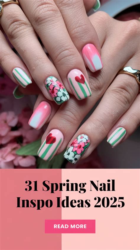 31 Spring Nail Inspo Ideas 2025 Trendy Acrylic Short Simple