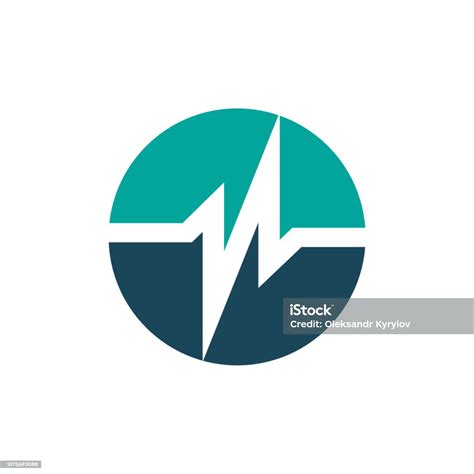 간단한 펄스 원형 로고 템플릿 간단한 Healht 케어 로고 템플릿 건강 센터 로고 디자인 벡터 일러스트 레이 션 흰색 배경에 고립 로고에 대한 스톡 벡터 아트 및 기타