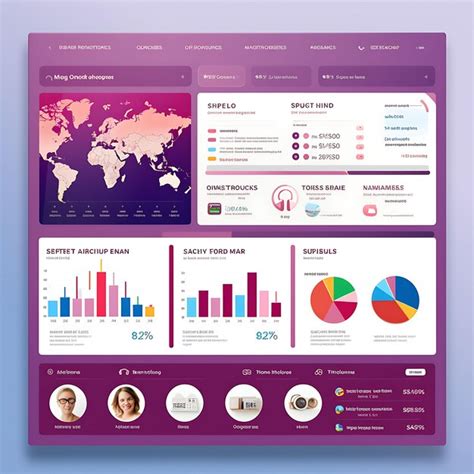 Premium Ai Image Web Dashboard Marketing Campaign Performance Dashboard Tabbed Layout Visua