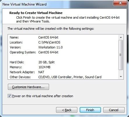 Install CentOS On VMware Player Linux