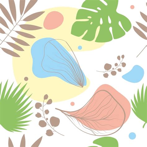 Premium Vector Seamless Abstract Colorful Leaf Background