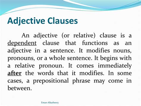 Adjectiveclauses And Restrictive And Nonrestrictive Clauses Pptx