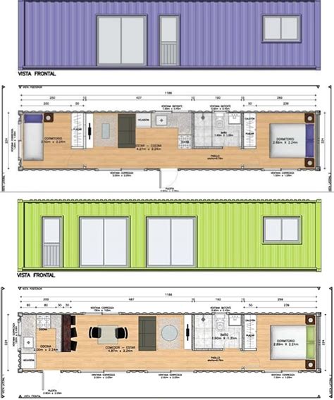 The Floor Plan For A Mobile Home With Two Rooms And One Bedroom On Each