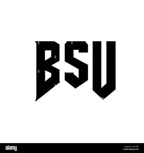 Bsu Letter Logo Design For Technology Company Bsu Logo Design Black