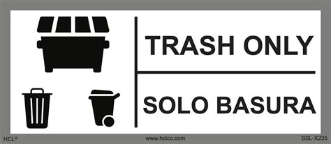 Trash Only Solo Basura Label