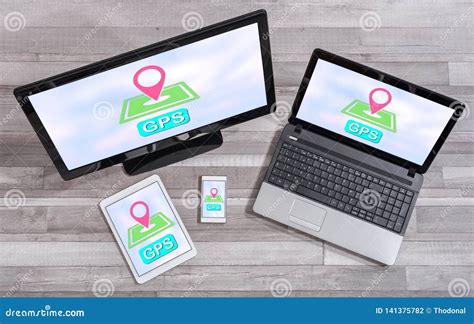 Gps Concept On Different Devices Stock Photo Image Of Pointer Application 141375782