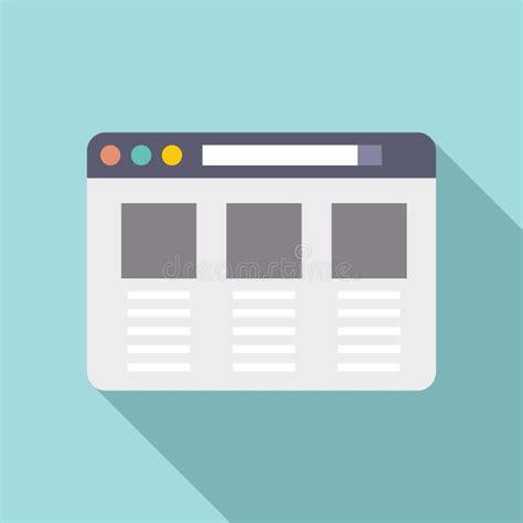 Browser Tab Icon Flat Vector Window Computer Stock Vector Illustration Of Vector Address