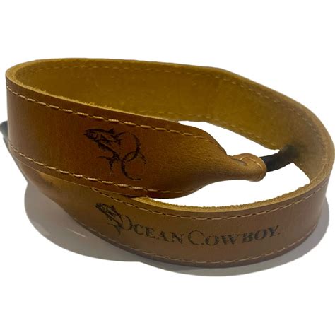 Light Brown Leather Sunglass Strap Ocean Cowboy
