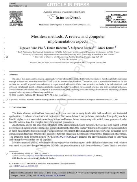 meshless pdf pdf finite element method numerical analysis
