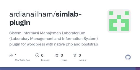 Github Ardianailham Simlab Plugin Sistem Informasi Manajemen Laboratorium Laboratory