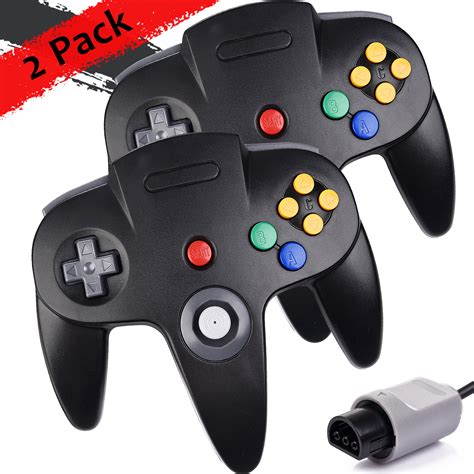 2pack N64 Gaming Classic Controller Luxmo Retro N64 Wired Gaming