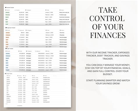 Notion Money Tracker Template For Monitoring Income Expenses And Budget Goals Money Management