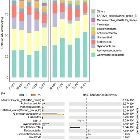 a stacked bar chart showing relative abundance of the top 10 taxa