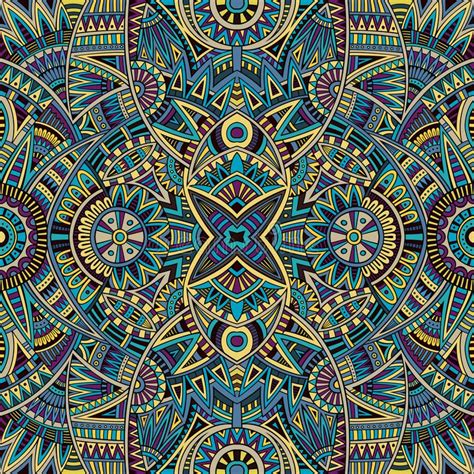 Abstract Vector Tribal Ethnic Background Pattern Royalty Free Svg