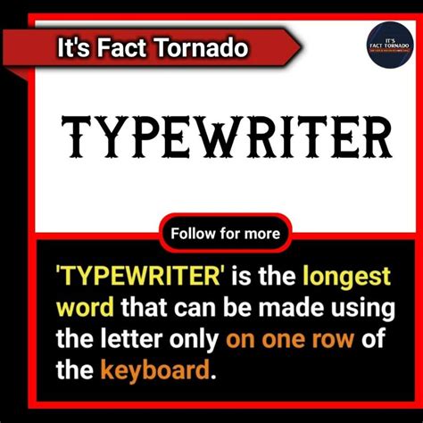 Typewriter Is The Longest Word That Can Be Made Using The Letter Only