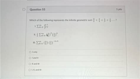 Solved Question 551ptsWhich of the following represents the | Chegg.com