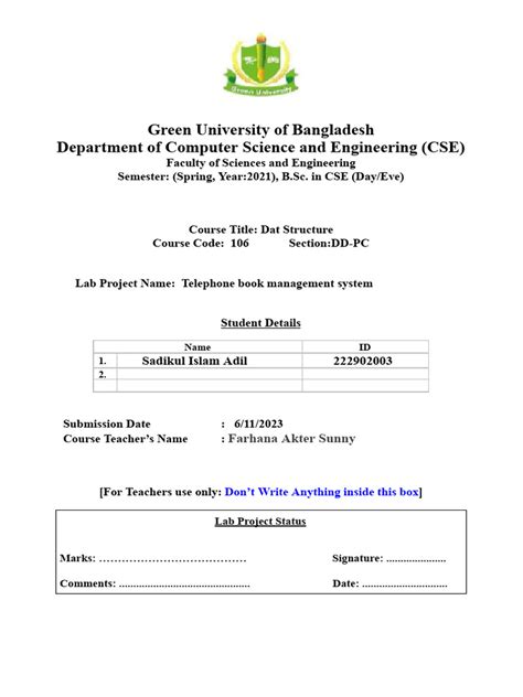 Lab Project Report Template Cse Download Free Pdf Graphical User