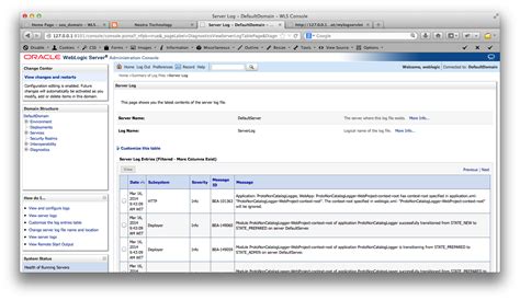 Nostra Technology Memanfaatkan NonCatalogLogger Untuk Log Aplikasi Pada WebLogic Server