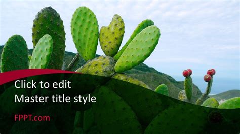 free cactus powerpoint template free templates printable