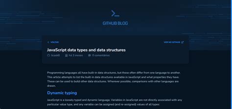 Github Licask8github Blog Aplicação Construída Para O Terceiro