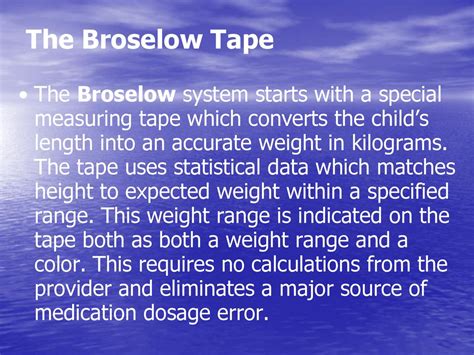 The Broselow Tape Eliminating Drug Dose Errors Ppt Download
