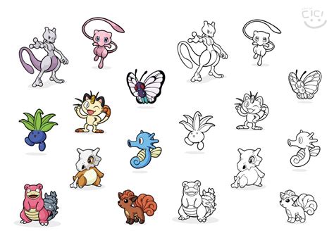 [무료 공유] 포켓몬스터 색칠공부 도안 색칠놀이 뮤 뮤츠 네이버 블로그