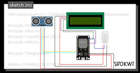 Sensor Suhu Esp32 Thingspeak Ari Wokwi Esp32 Stm32 Arduino Simulator