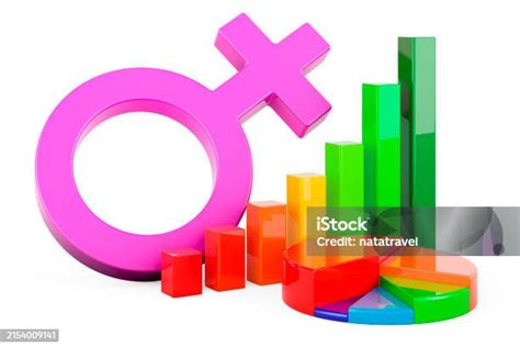성장 막대 그래프와 파이 차트가 있는 여성 성별 기호는 여성 개념을 보호합니다 3d 렌더링 3차원 형태에 대한 스톡 사진 및 기타 이미지 Istock