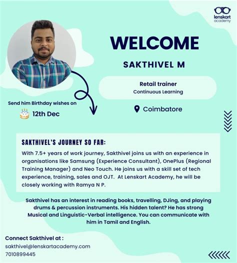 Sakthivel M On Linkedin Journey Begins 🙌