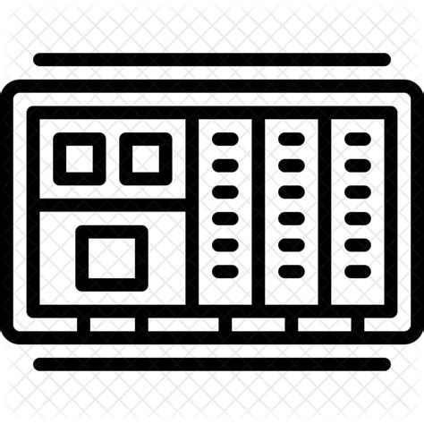 Plc Controller Icon Download In Line Style