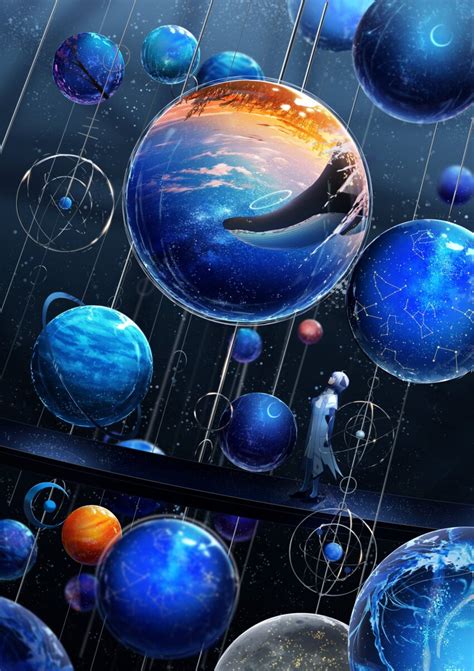 Abisswalker8 Original Highres 1girl Aquarius Constellation Big Dipper Cancer