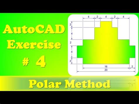 AutoCAD Practice Exercise Polar Method Autocad Trending Exercise Practice YouTube