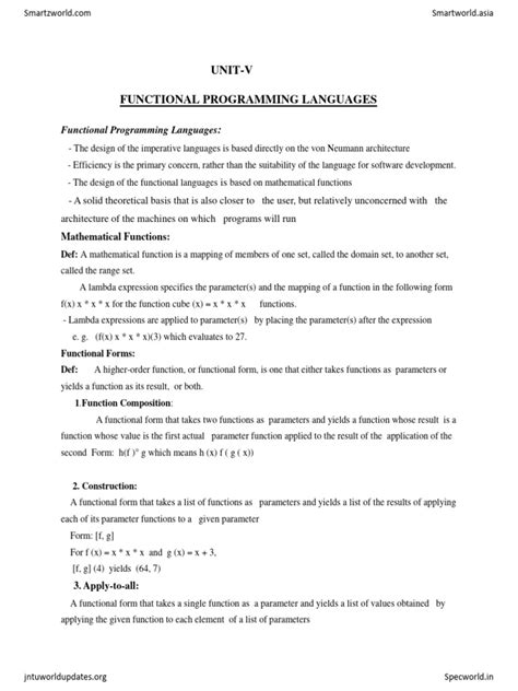 Ppl Unit 5 Notes1 Pdf Function Mathematics Parameter Computer Programming