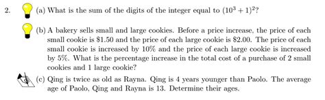 Solved 2 A What Is The Sum Of The Digits Of The Integer Chegg Com