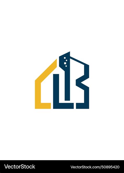 Clb Construction Building Logo Royalty Free Vector Image