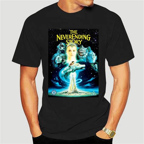 네버 엔딩 스토리 영화 포스터 남성 웃긴 티셔츠 하라주쿠 탑 T 셔츠 3d 프린트 티셔츠 100 코튼 티셔츠 블랙 탑 0275k티셔츠 Aliexpress