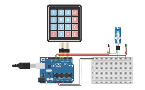 Circuit Design Keypad With Arduino Servo Motor Tinkercad