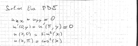 Solved Solve The Following PDE Chegg Com