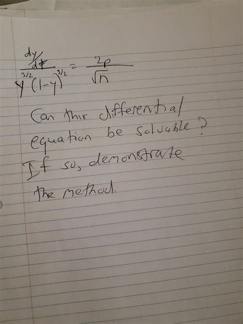 Solved Differential Equations Can This Differential Chegg Com