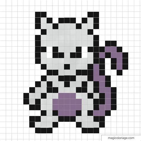 Mewtwo Pixel Art Creatividad Y Nostalgia De Pokémon En Píxeles