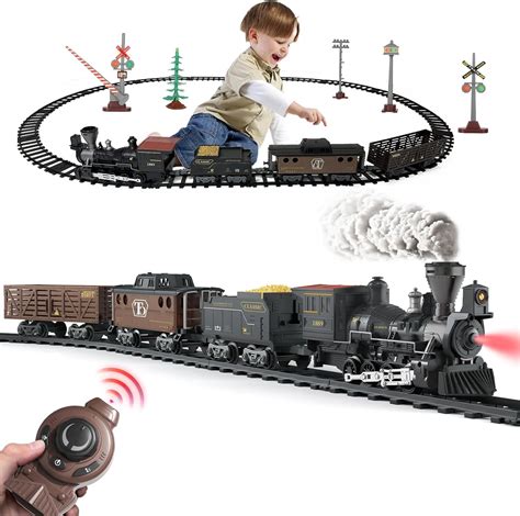 Electric Train Set Steam Train Toys With Remote Control Christmas Train
