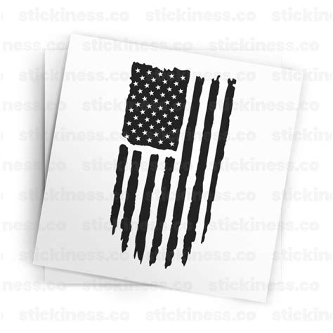 Vertical Distressed American Flag Decal Many Sizes And Colors Etsy