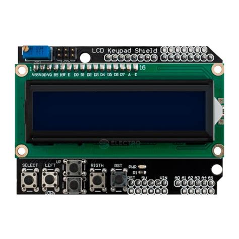 Shield Lcd Keypad Pantalla Lcd1602 Azul Botones Modulo Arduino 1602
