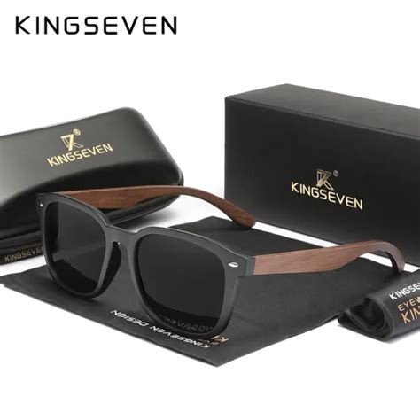 Kingseven Classic Walnut Sunglasses Womenmen Polarized Uv400 Lens