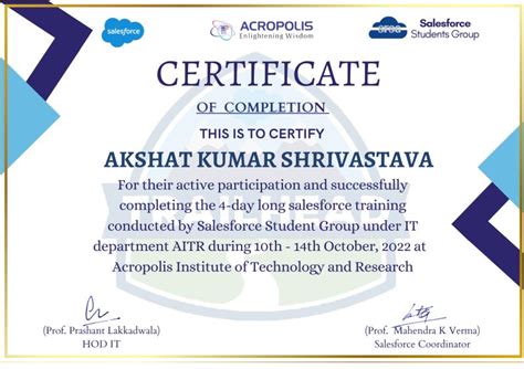 Akshat Kumar Shrivastava On Linkedin Salesforce Training