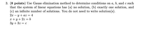 Solved Points Use Gauss Elimination Method To Determine Chegg
