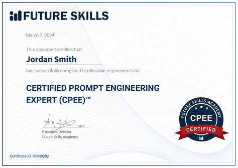 Certified Prompt Engineering Expert Cpee ™ Future Skills Academy