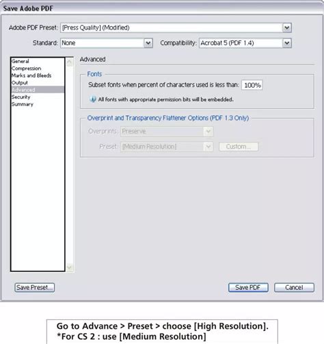 PDF Preset Setting Expressprint Com My Lowest Price Quality Printing Free Delivery