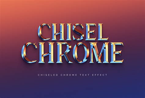 Chisel Chrome Text Effect Add Ons GraphicRiver