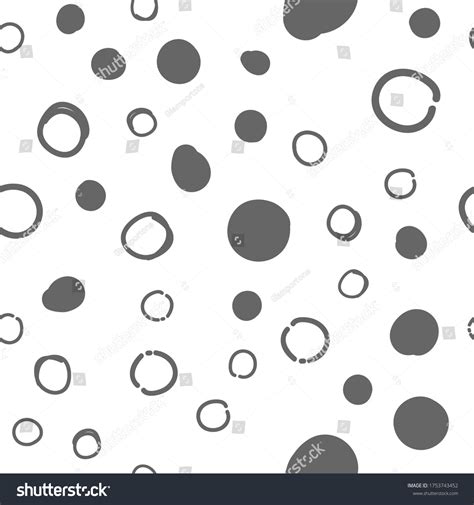 Circles Seamless Pattern Random Doodle Dots Stock Vector Royalty Free Shutterstock
